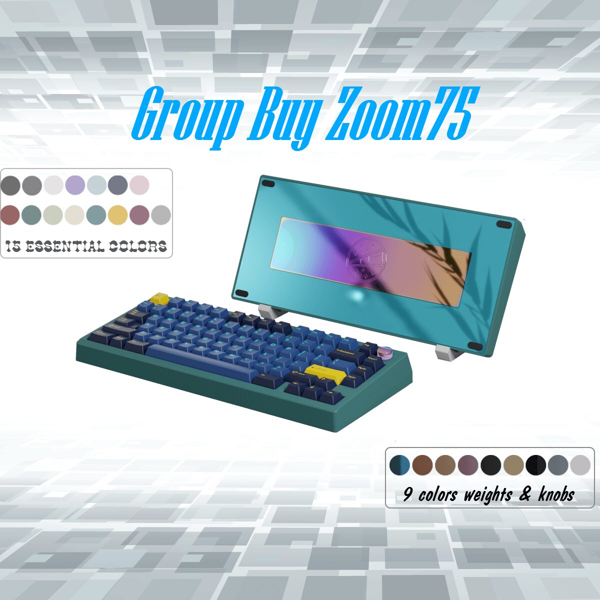 Zoom75 Essential Edition Custom Keyboard - Case Wild Green - Backplate ...