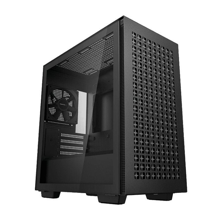 DEEPCOOL CH370 Compact Powerhouse Case - Black, Tempered Glass, M-ATX ...