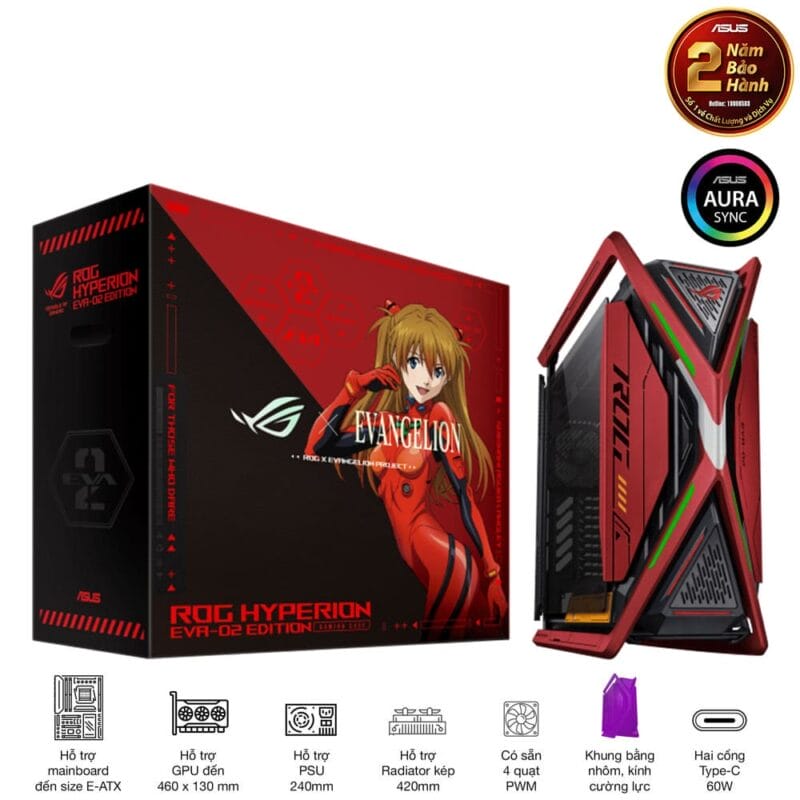 ASUS ROG Hyperion GR701 EVA-02 Edition Flagship Gaming PC Case - Red ...