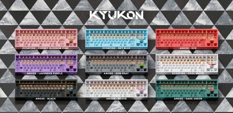 Kyukon80 Keyboard Kit (PCB Non-Flex cut) - Extra Slot - Anod Black ...