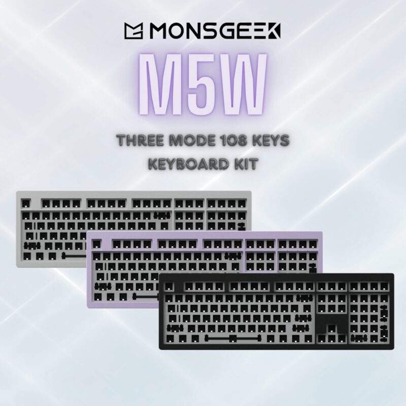 Kit Monsgeek M5W Custom Build Keyboard - 3 modes, Aluminium CNC, Gasket ...