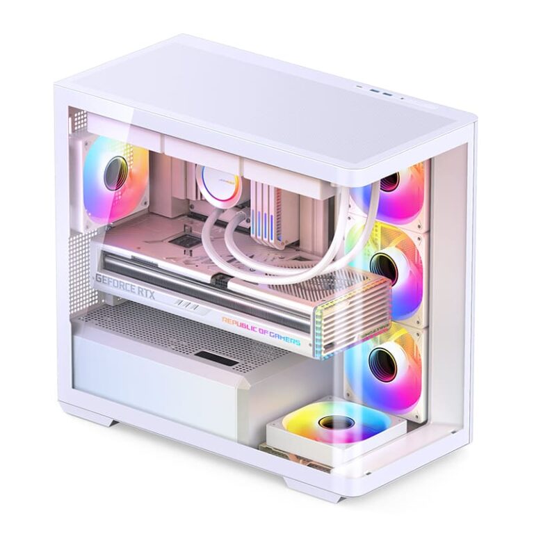 Jonsbo D300 White Micro-ATX Tower Case - One-Piece Glass Panel AO270 ...
