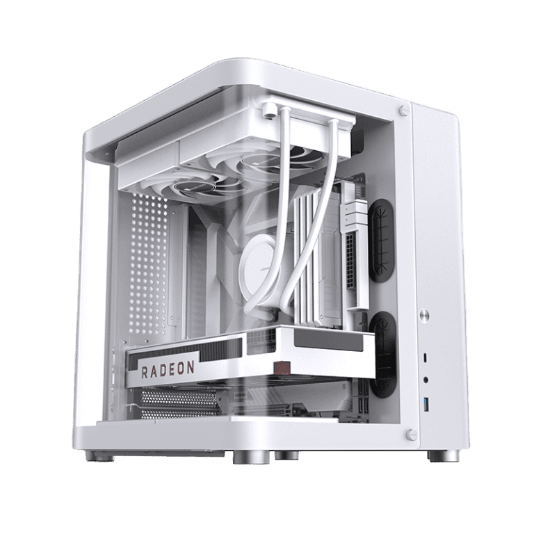 Jonsbo TK-1 White Micro ATX Mini Tower Case - Hyperboloid Glass Design ...