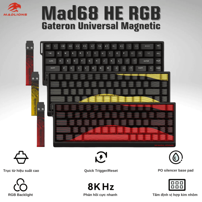 MadLion Mad68 HE RGB (8000Hz) Gateron Universal Magnetic (Non sealed ...