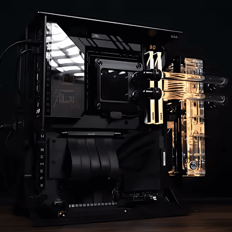 XTIA Xproto ATX V2 Black Case - aluminum alloy, water cooling open ...