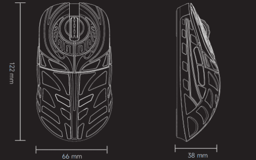 WLmouse Strider Magnesium Wireless Gaming Mouse - 45g, PAW 3950 HS, 8000Hz, Magnesium Alloy ...